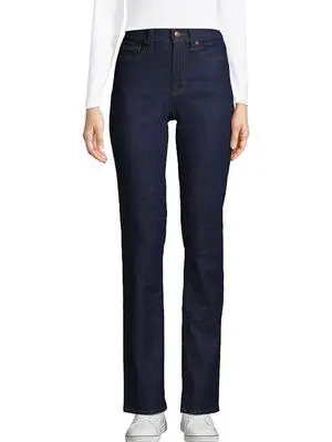 LANDS' END Recover High Rise Straight Leg Jeans - River Rinse