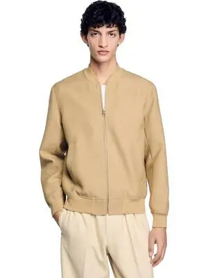 Sandro Zip-Up Jacket Nut