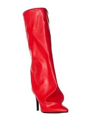 AZALEA WANG AZALEA WANG Couture Knee High Boots Red