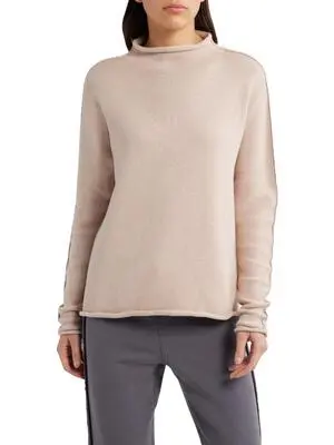 Frank & Eileen Frank & Eileen Monterey Stripe Cotton Funnel Neck Sweater Feather