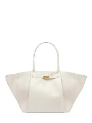 DEMELLIER New York East/west Leather Tote - Off White