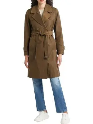 Via Spiga Water Resistant Cotton-blend Trench Coat - Botanic Green