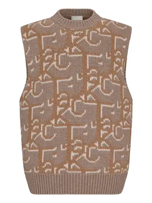 Dior X Cactus Jack Oversized Sleeveless Sweater - Brown