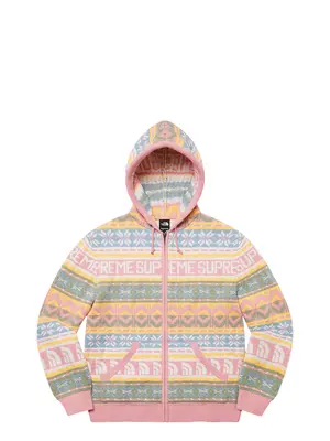 Supreme X The North Face Zip Up Hooded Sweater - Pink