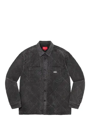 Supreme Quilted Corduroy Shirt - Black
