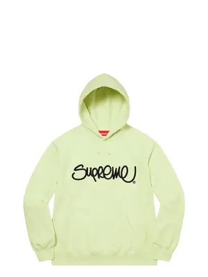 Supreme Raised Handstyle Hooded Sweatshirt - Green