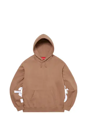 Supreme Cropped Paneled Hooded Sweatshirt - Brown