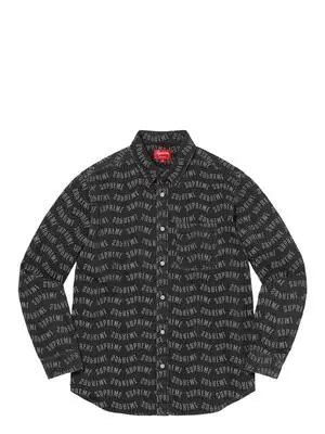 Supreme Arc Jacquard Denim Shirt - Black