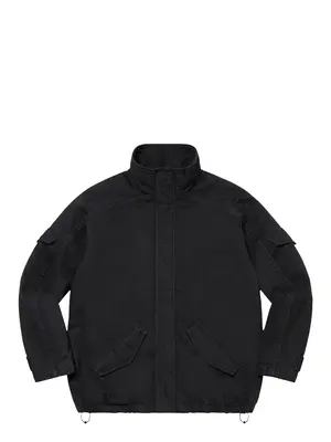 Supreme Brushed Twill Zip Jacket - Black