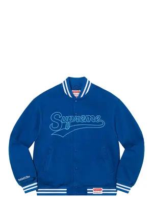 Supreme X Mitchell & Ness Doughboy Twill Varsity Jacket - Blue