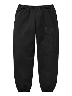 Supreme Satin Appliqué Sweatpant - Black