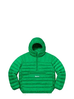Supreme Micro Down Half Zip Hooded Pullover - Green