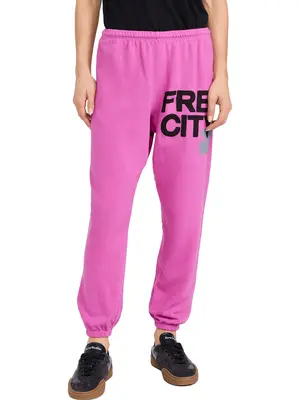 FREECITY Lightweight French Terry Joggers - Tokyo Pink/red