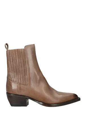 GOLDEN GOOSE Debbie Beatles Leather Ankle Boots - Camel
