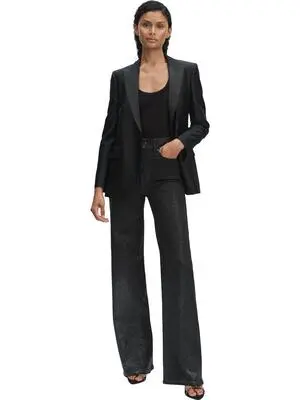 Paige Sasha Dégradé Straight Leg Jeans - Black/silver