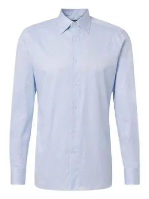Zegna Trofeo Striped Cotton Shirt - White