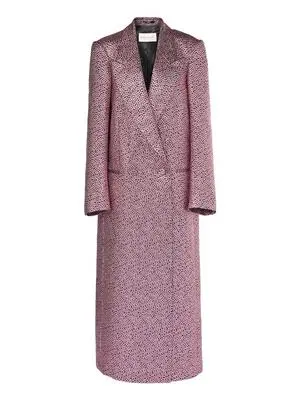 Dries Van Noten Lamé Coat - Pink