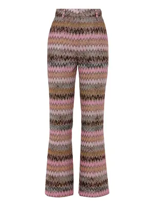 Missoni Zig Zag Metallic Flared Pants - Multicoloured