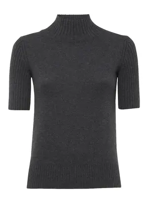 KHAITE Khaite Cecil High-Neck Cashmere Top