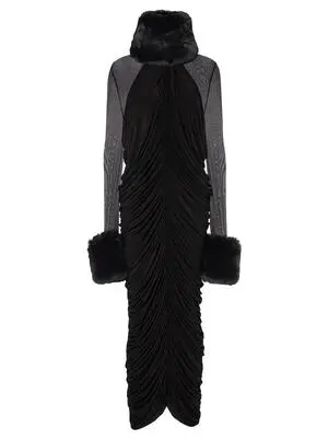 Magda Butrym Ruched Maxi Dress - Black