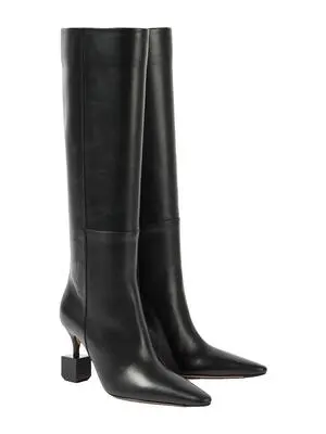 Jacquemus Bisou Knee-high Leather Boots - Black