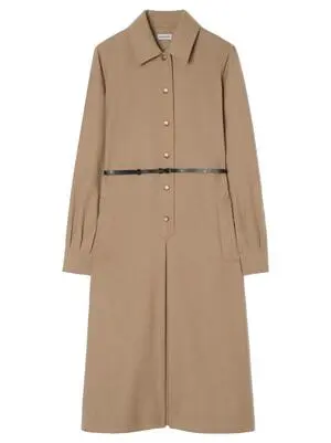 Burberry Wool Jersey Shirt Dress - Beige