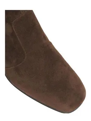 ROGER VIVIER Tres Vivier Suede Buckle Ankle Booties - Noce