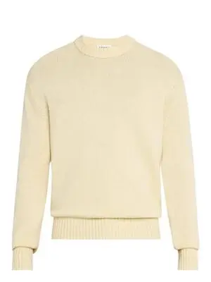 FRAME FRAME Wool-Cashmere Crew Neck Sweater Light Yellow