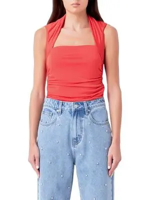 Endless Rose Ruched Top - Red