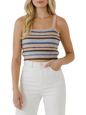 English Factory Stripe Ribbed Tank Top - Multi