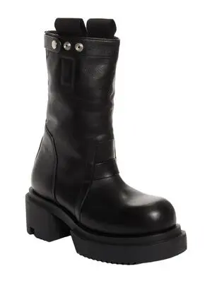Rick Owens Bogun Leather Boots - Black