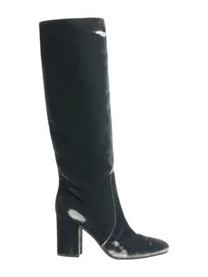 GIANVITO ROSSI Velvet Knee High Boots - Anthracite