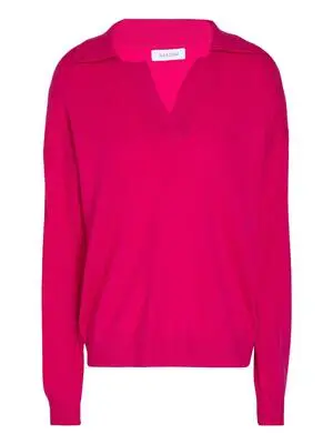 Naadam Cashmere Polo Sweater - Fuchsia