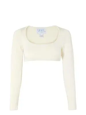 CALLE DEL MAR CALLE DEL MAR Cropped Stretch-Knit Top