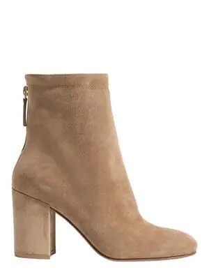 GIANVITO ROSSI Bellamy Suede Ankle Boots - Sand