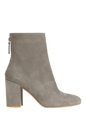 GIANVITO ROSSI Bellamy Suede Ankle Boots Stone