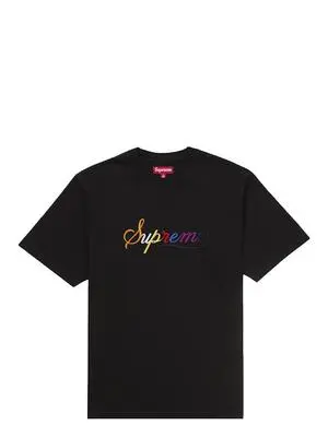 Supreme Cursive Short Sleeve Top Black