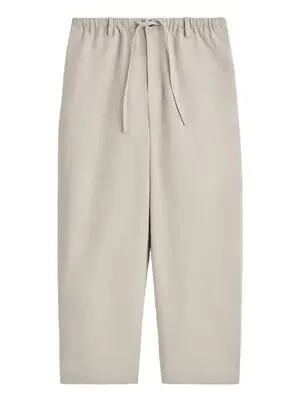 Cos Barrel-Leg Drawstring Trousers Beige