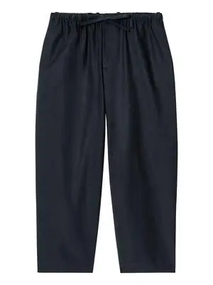 Cos Barrel-Leg Drawstring Trousers Blue