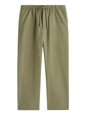 Cos Barrel-leg Drawstring Trousers - Green