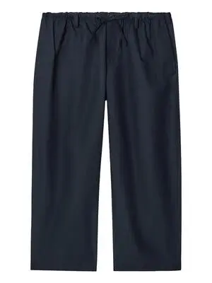 Cos Barrel-Leg Drawstring Trousers Navy