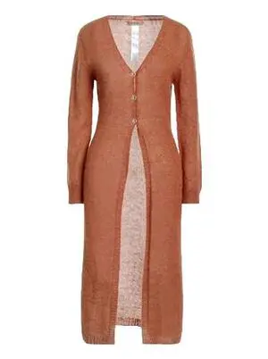 TWINSET Long Sleeve Knit Cardigan - Camel