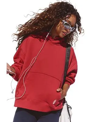 Free People A Cut Above Hoodie - Candy Apple