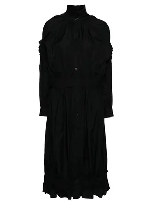 Noir Kei Ninomiya Ruffle-detail Dress - Black