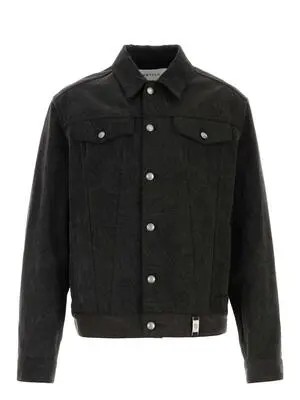Alexander McQueen Logo-plaque Denim Jacket - Black