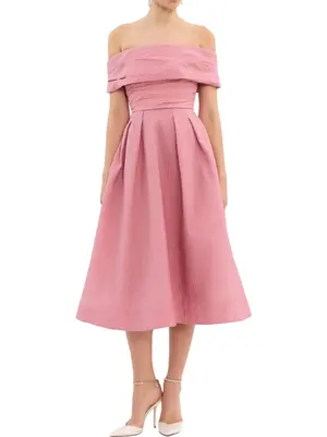 Rebecca Vallance Adalyn Midi Dress - Pink