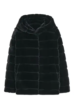 Apparis Faux-fur Coat - Black