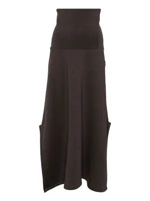 LEMAIRE High-rise A-line Skirt - Brown