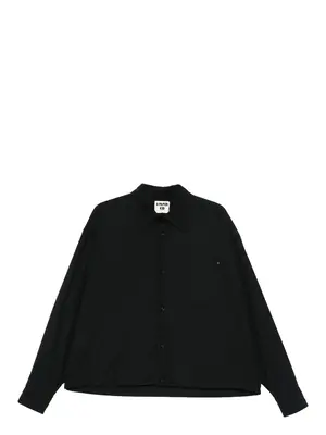 A PAPER KID Drawstring-hem Shirt - Black