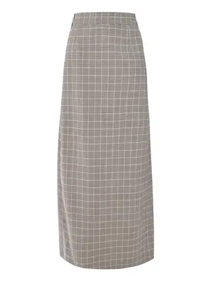 PACO RABANNE Rabanne Checked Midi Skirt